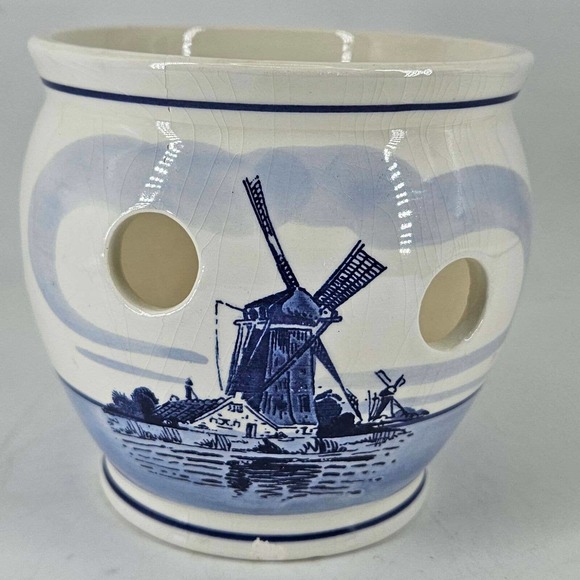 Delft | Accents | Vintage Delft Blue Holland Orchid Crocus Hand Painted ...